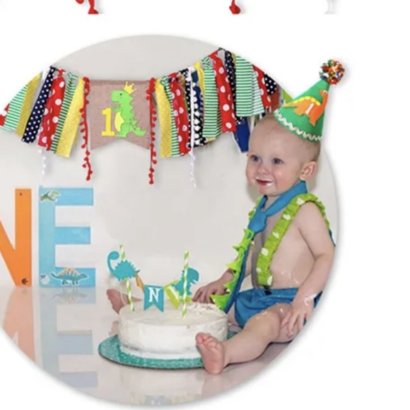Handmade | Accessories | Dinosaur Crown Smash Cake Birthday Crown ...